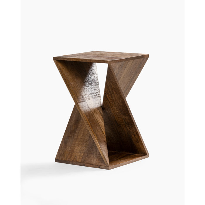 Millwood Pines Caelah Solid Wood Block End Table | Wayfair